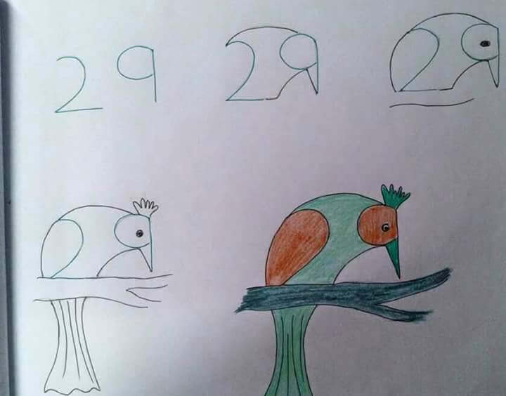  How To Draw A Simple Bird Step By Step Drawing Photos