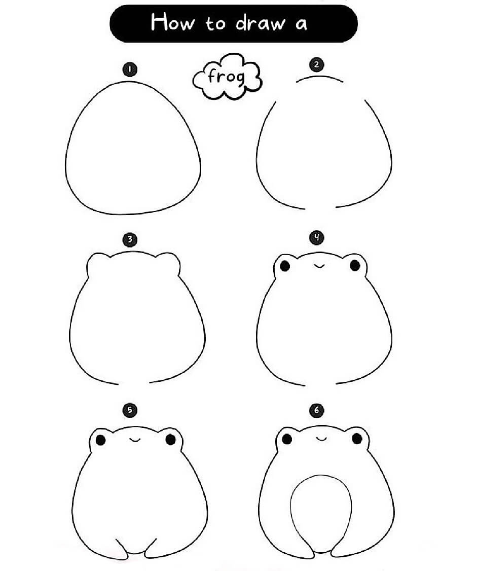 How To Draw A Simple Frog Step By Step Drawing Photos