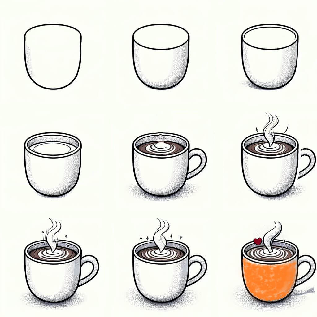23 Easy And Simple Coffee Drawing Ideas Drawing Photos 23 Easy And Simple Coffee Drawing Ideas Drawing Photos