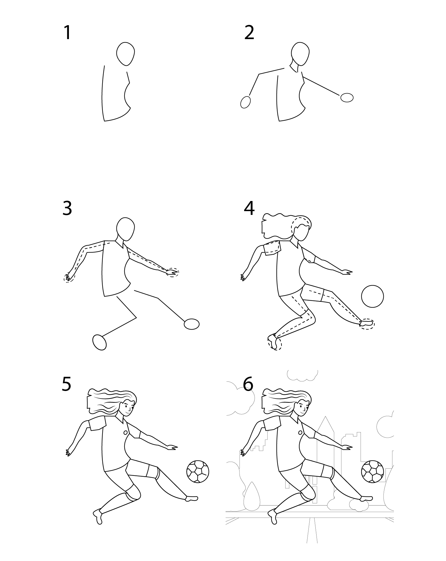 How To Draw Female Player Step By Step Drawing Photos How To Draw Female Player Step By Step Drawing Photos